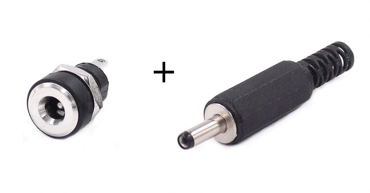 PLUG P4 + JACK J4 3.5 X 1.3MM